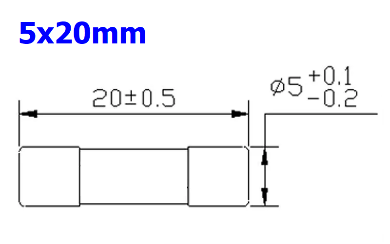 ฟิวส์ เซรามิค ขาดช้า Slow blow Ceramic Fuse 5x20mm 250V T0.5AL ถึง ...